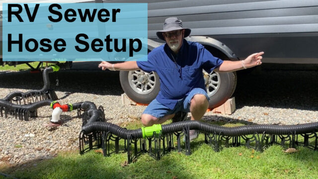 RV Sewer Hose Setup For Two Connections - Travel Trail Sail