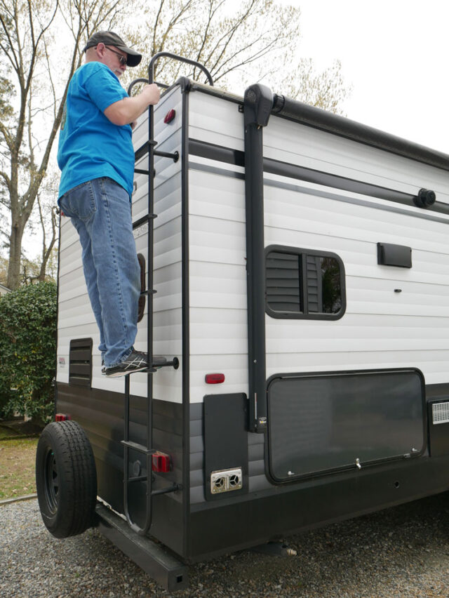 Little Giant Ladder For RV Camping - Travel Trail Sail