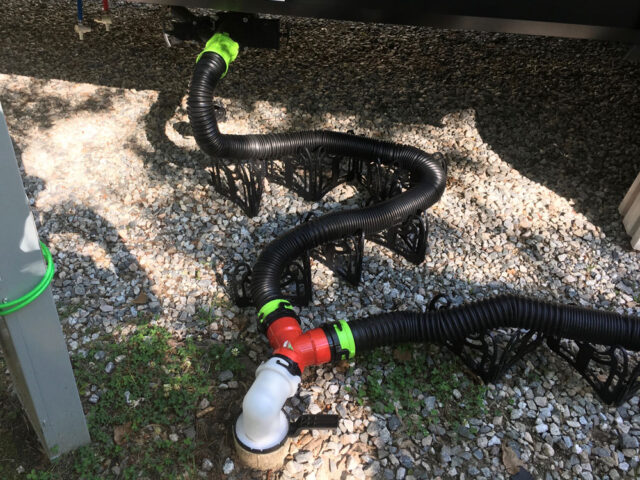 RV Sewer Hose Setup For Two Connections - Travel Trail Sail