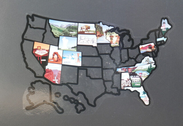 Our RV Visited States Map - Travel Trail Sail