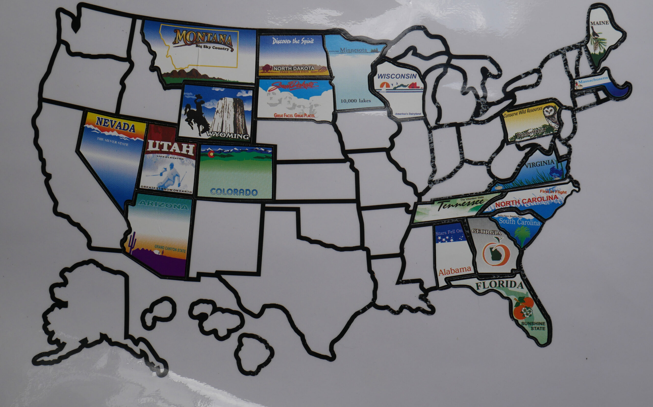 Our RV Visited States Map - Travel Trail Sail
